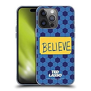 Head Case Designs Officially Licensed Ted Lasso Believe Season 1 Graphics Soft Gel Case Compatible with Apple iPhone 14 Pro