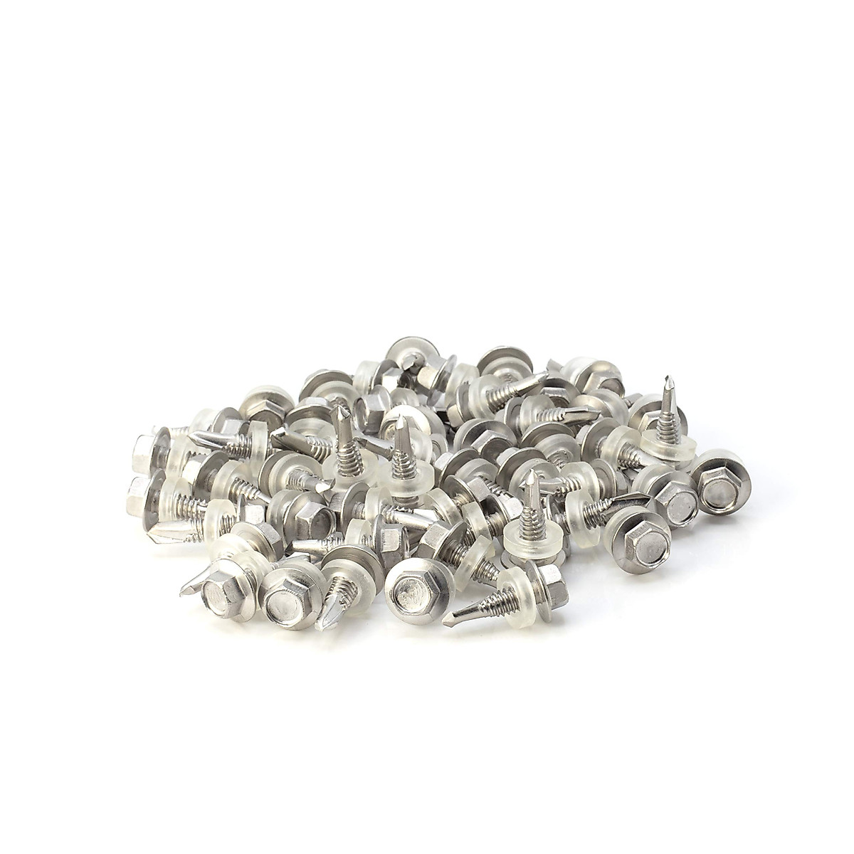 THE CIMPLE CO #12 Size, 3/4" Length (19mm) - Self Tapping/Drilling Screw - 410 Stainless Steel (Exceptional Wear and Very Corrosion Resistant) - Hex Washer Head - 100pcs