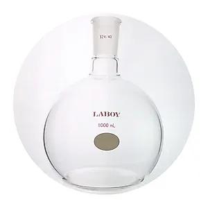 Laboy Glass Single Neck Flat Bottom Boiling Flask 1000mL with 24/40 Joint Heavy Wall Receiving Apparatus Organic Chemistry Lab Glassware