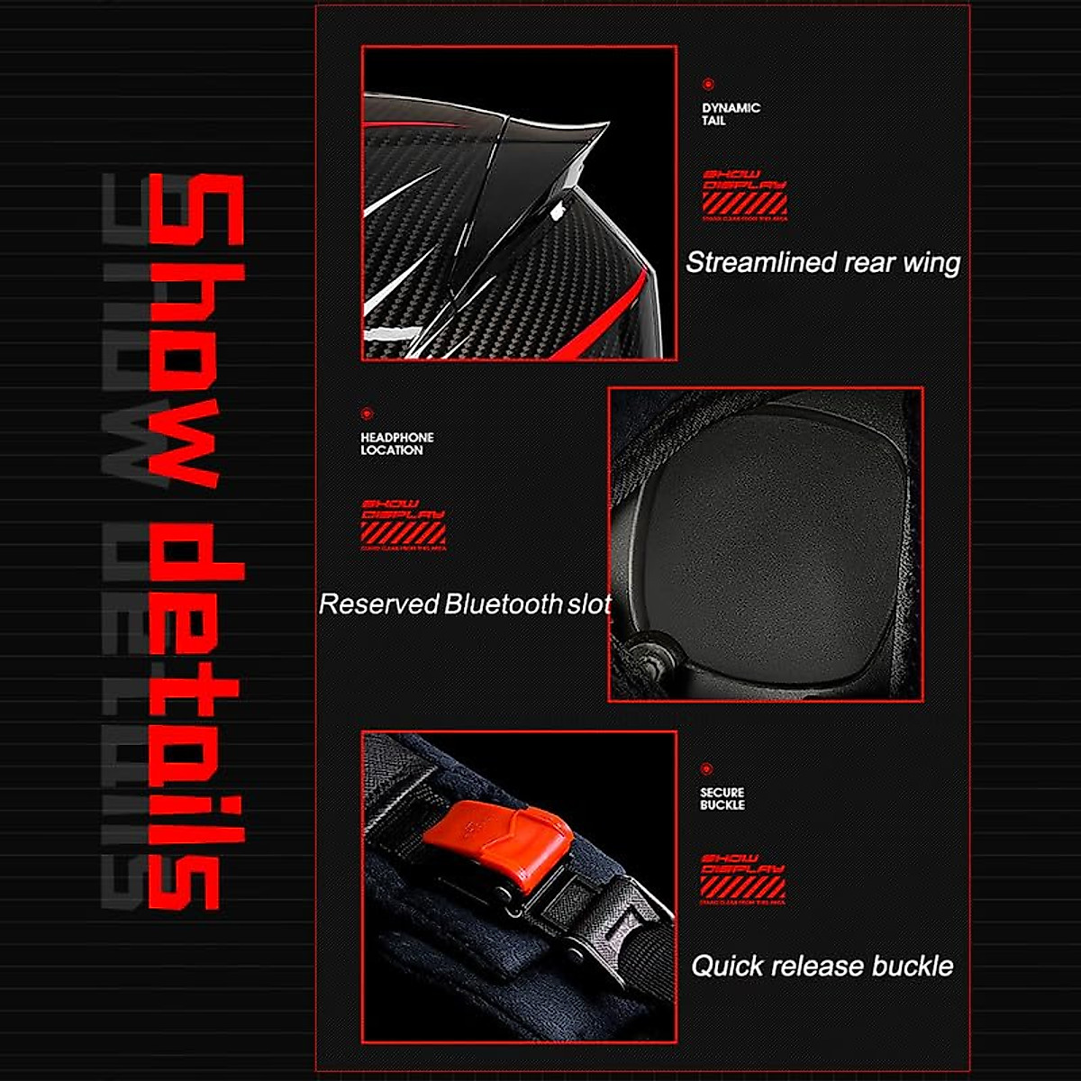 Motorcycle Bluetooth Full Face Helmet, Integrated Bluetooth Helmet, DOT/ECE Approved Full Face Flip Up Helmet, Multiple Vents Motorbike Helmet with Microphone for Adults 55-64CM