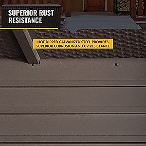 Arrow 4' x 2' x 2' Spacemaker Espresso 134 Gallon Hot-Dipped Galvanized Steel Storage Deck Box