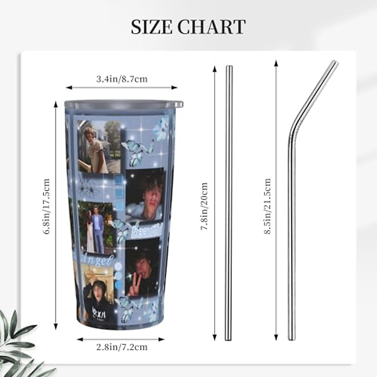 OAEWRE Gavin Actors Casalegno Stainless Steel Mug Insulated Tumbler Coffee Mugs with Lids and Straw Double Wall Vacuum Cup 20oz