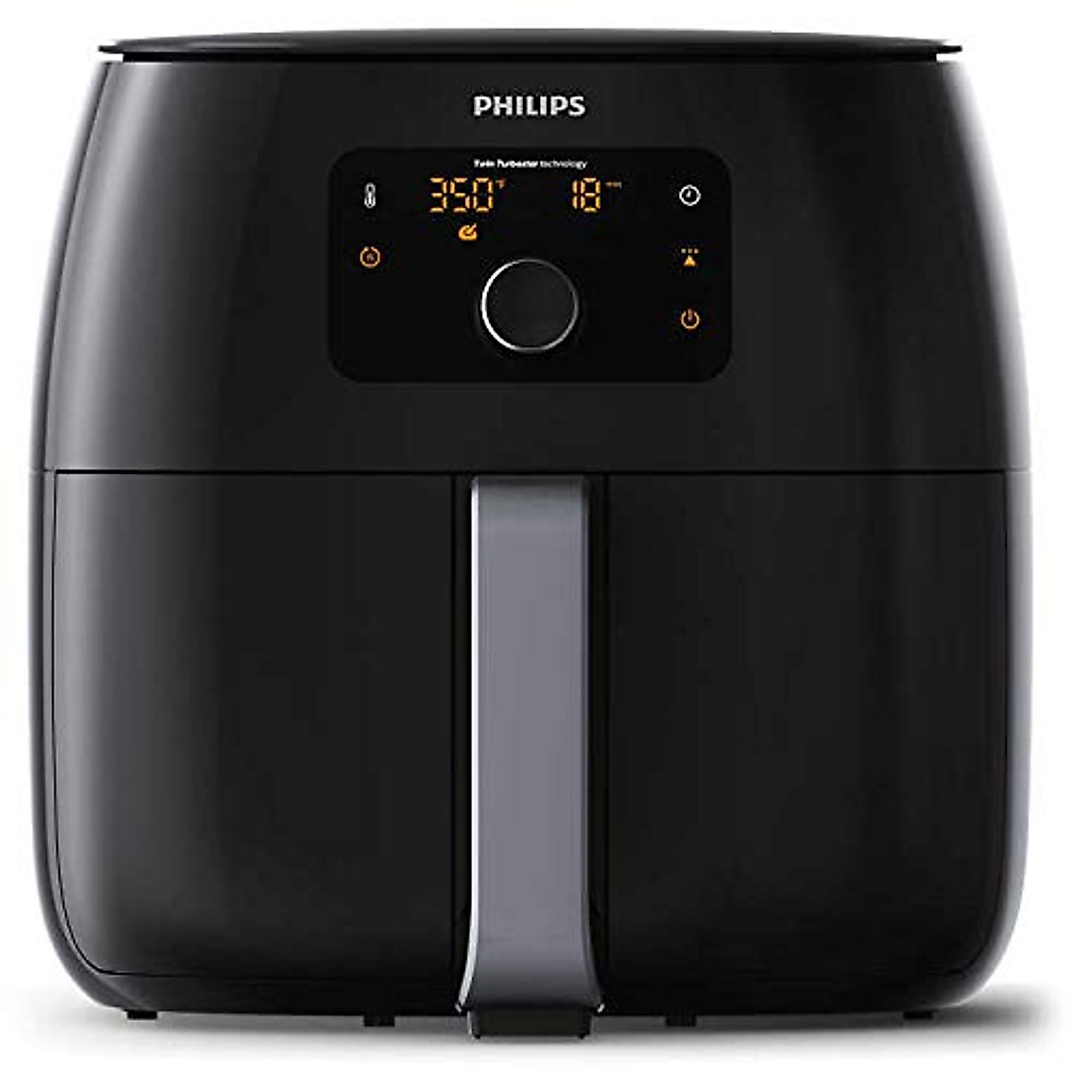 Philips Avance Collection XXL Digital Twin TurboStar Airfryer Black/Silver - HD9650/96 (Renewed)