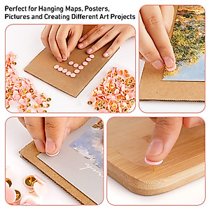 Grtard Steel Thumb Tacks 300 Pack, Thumb Tack Push Pins Silver Round Head Pins Office Thumbtack, Push Pin for Home, School, Sharp Steel Points 3/8 Inch Head, Silver