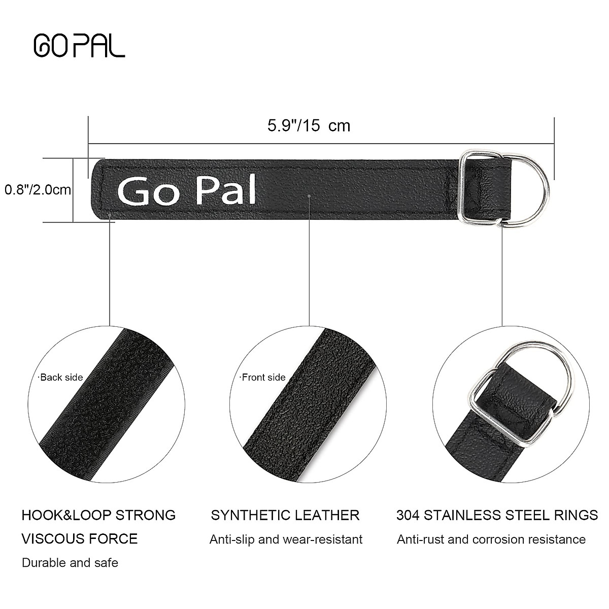 Go Pal PS1 Heavy Duty Kayak Paddle Leash, Retractable Fishing Rod Tether with 5.9" Belt, Paddle Board Fishing Accessories, Pole Straps, Fishing Lanyard Stretches to 79", 2 Pack