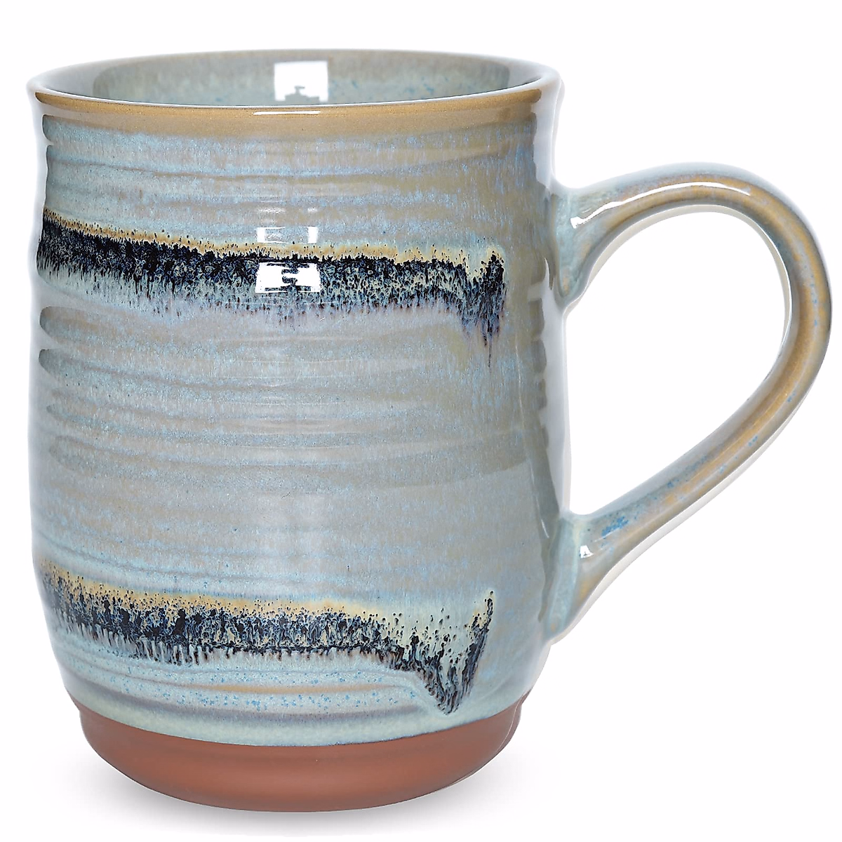 Bosmarlin Extra Large Ceramic Coffee Mug, 23 Oz, Dishwasher and Microwave Safe, Oversized Big Tea Cup for Office and Home (Turquoise Blue, 1)