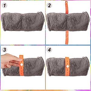 Yatnks 60Pcs Roll-up Clothes Storage Elastic Band, Adjustable Clothing Storage Binding Strap with Button and Buttonholes for Travel Luggage, Drawer, Closet, Mixed