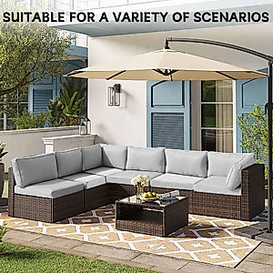 Wrinardy 14 Pcs Outdoor Patio Cushion Covers, Replacement Splash Proof Water Cushion Covers with Zipper, Outdoor Sofa Cushion Covers,Chair Cushion Covers (Light Gray, 24.8 inches)
