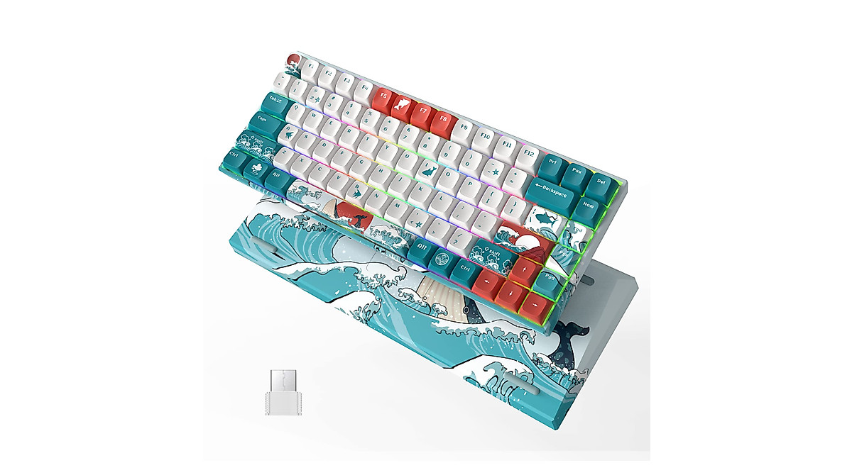 Womier M84 75% Wireless/Wired Mechanical Keyboard, Compact 84 Keys Hot ...