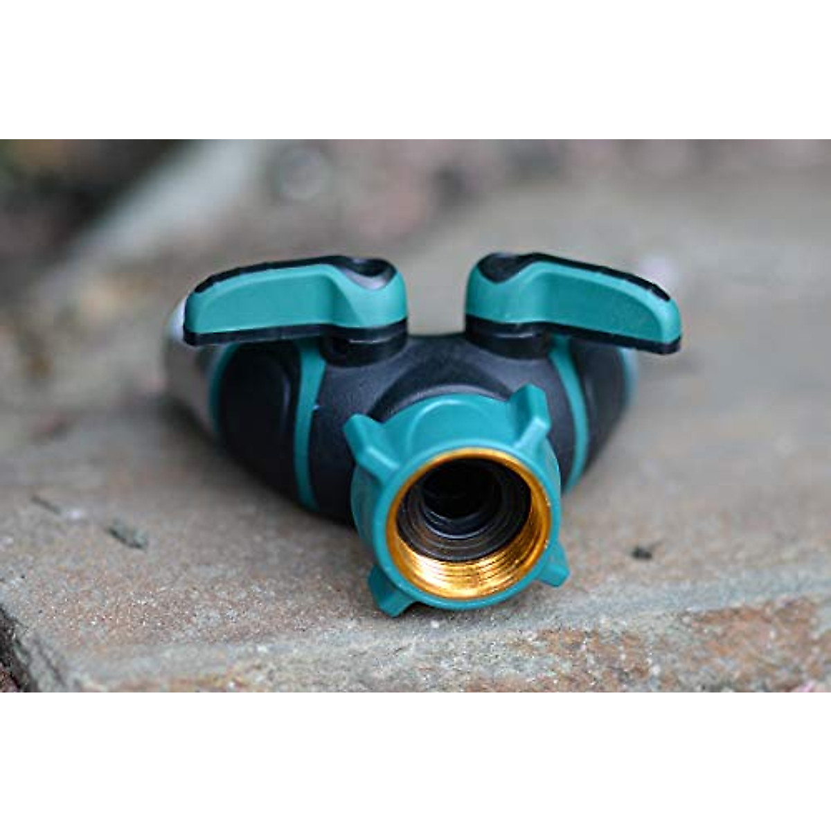 Riemex Metal Garden Hose Splitter Upgraded 2024, 2 Way Y Hose Connector, Easy Grip Splitter, Sturdy Connector with 3/4 "Connector and Rubberized Grip for Garden, 1 Pack