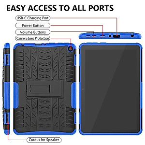 TASSKTO Dual Layer Heavy Duty Rugged Shockproof Impact Resistance Drop Proof Military Grade Kids Case with Kickstand for（2020 Release Fire HD 8 & HD8 Plus Case 10thGeneration, Not fit Samsung iPad 8
