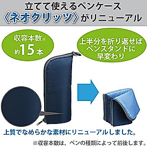 KOKUYO Neo Critz Pen Case, Regular Size, Navy x Blue, Japan Import (F-VBF180-2)