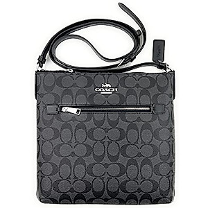 COACH Womens Rowan File Bag In Signature Canvas (SV/Graphite/Black)