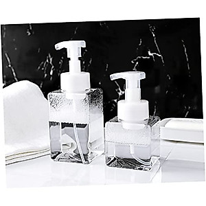 FOMIYES 6 Pcs Shampoo Pump Bottle Facial Refillable Dispenser Bottle Foam Pump Bottle Card Holder Keychain Cute Portable Soap Face Wash Empty Bottle Travel Sparkling Bottle Push Type