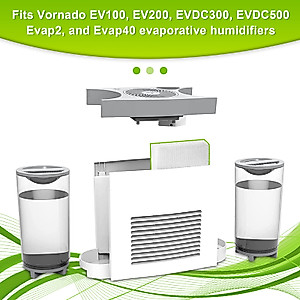 MD1-0034 Humidifier Replacement Filters Wick -Compatible with Vornado Evaporative Humidifier Filter Model:Evap40,Evap2,Ev100, Ev200,Evdc300,Evdc500,Evdc505 (2 Pack)