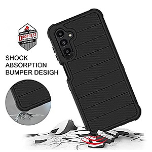 Probeetle Galaxy A13 5G Case，Samsung A13 5G Case with HD Screen Protector [Military-Grade][Shockproof] 3 in 1 Durable Hybrid Protective PC and TPU Phone Case for Samsung Galaxy A13 5G (Black)