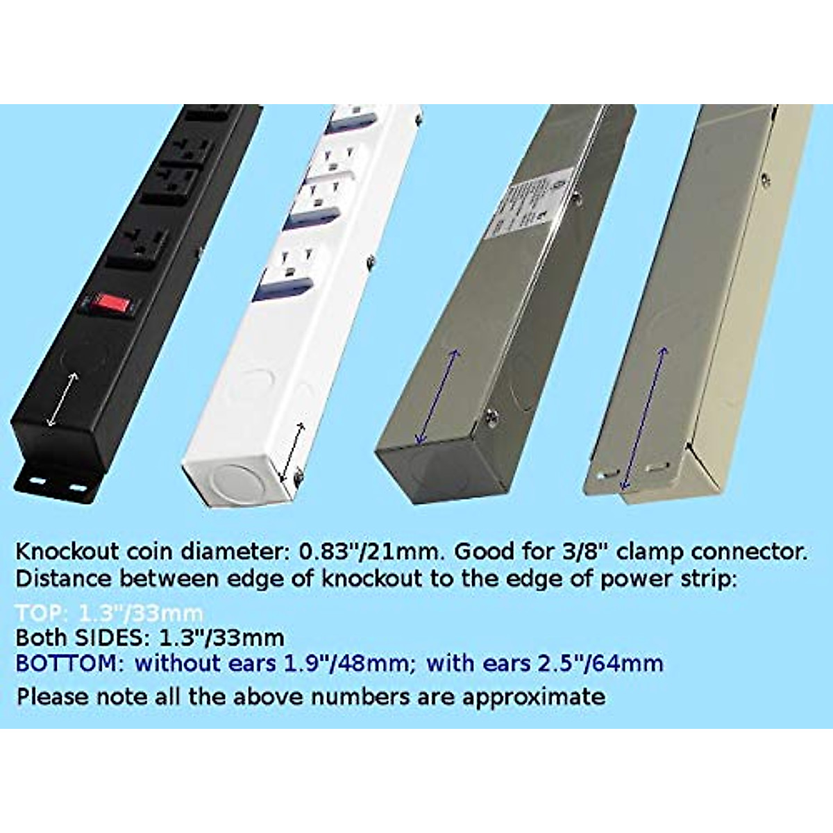 12" Hardwired Power Strip