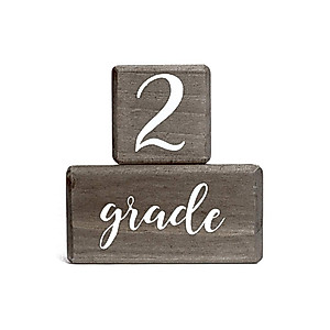 LovelySprouts Premium Solid Wood Baby Milestone Age Blocks + Gift Box | Gray Stained Natural Pine | Weeks Months Years Grade Newborn Photo Props | Pregnancy Gift and Keepsake, Month Photos