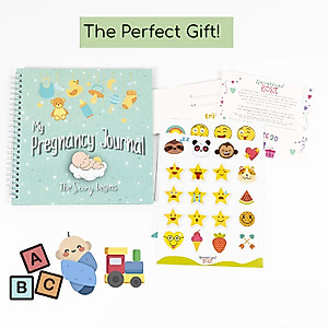 My Belly Book - Pregnancy Journal and Baby Memory Book with Stickers - Baby's Scrapbook and Photo Album - Pregnancy Journals for First Time Moms - Pregnancy Journal Memory Book