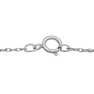 Amazon Essentials 10K White Gold Crystals Slide Ball Pendant Necklace with Gold Filled Chain, 18", (previously Amazon Collection)