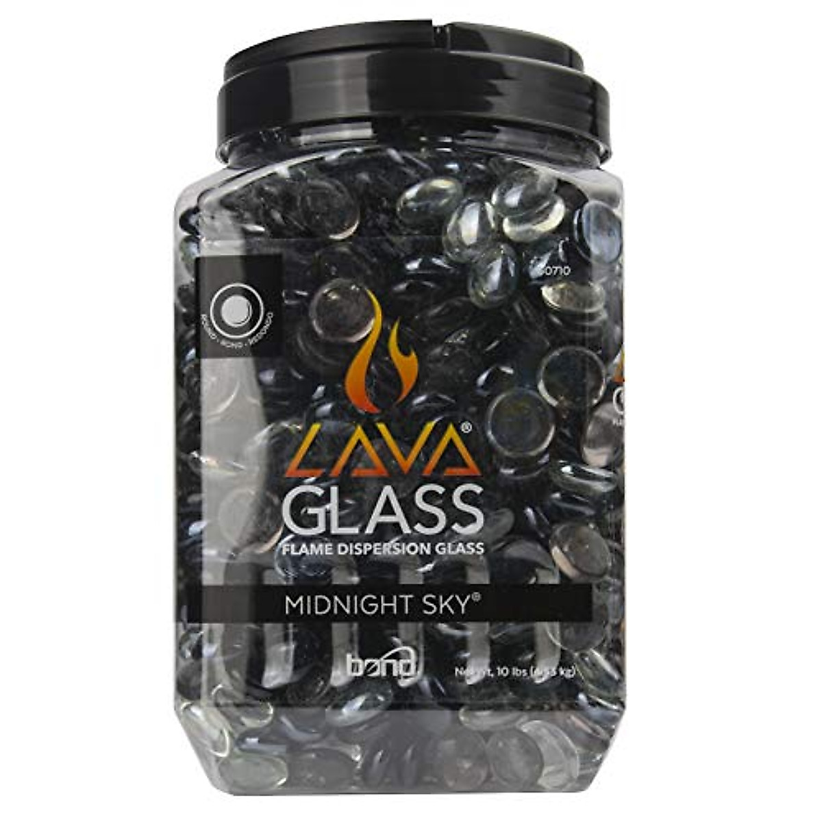 Bond Manufacturing 50710 LavaGlass Round Firepit Dispersion Glass, Midnight Sky