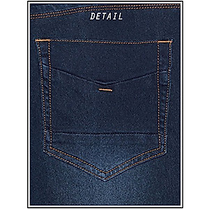 ETHANOL Mens Super Comfy Slim Stretch Jersey Denim Jean AKP44073SK Indigo Contrast 38