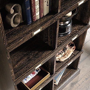 Sauder Barrister Lane Tall Bookcase, Iron Oak finish