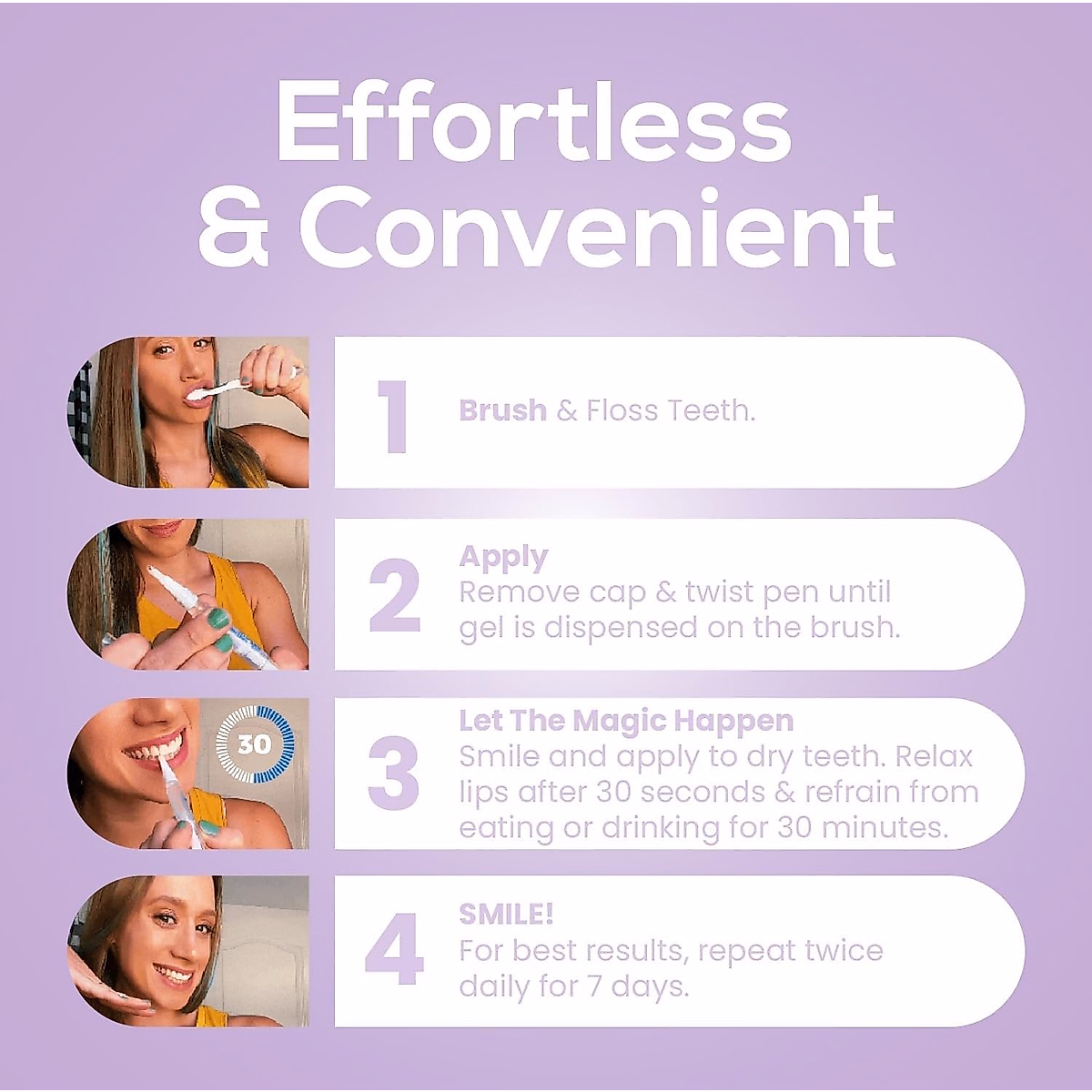 Venus Visage Award Winning Teeth Whitening Pen, 20+ Uses - Teeth whitening Gel Professionally formulated - Best Teeth whitening Gel Pen Teeth Whitener - Low Sensitivity (Mint) (0.07 Fl Oz (Pack of 2))