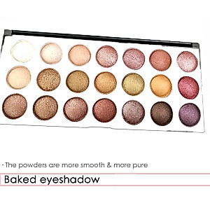 Eyeshadow Palette Makeup, Everfavor Pigmented Eye Shadow Nude Palettes - Professional 21 Colors Shimmer Warm Neutral Smoky Cosmetic Baked Eye Shadows (21 Colors, 09)