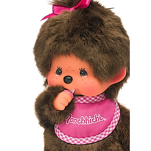 Monchhichi Classic Girl Pink Bib 20 cm