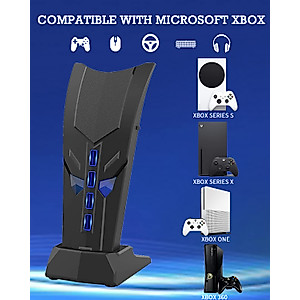 4-Port USB Hub for PS5, High-Speed USB Splitter USB 2.0 Hub USB Expander Adapter Extension for PS5/PS4/PS3, Xbox One/360, Xbox Series, Switch, PC, Tablet, Mac, Mouse, Keyboard with USB Station