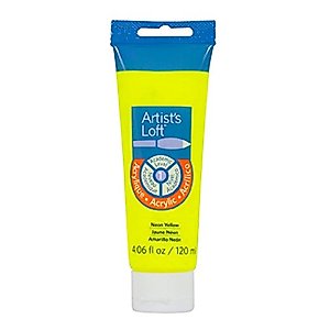 Artist's Loft Acrylic Paint, 4 oz (Neon Yellow)