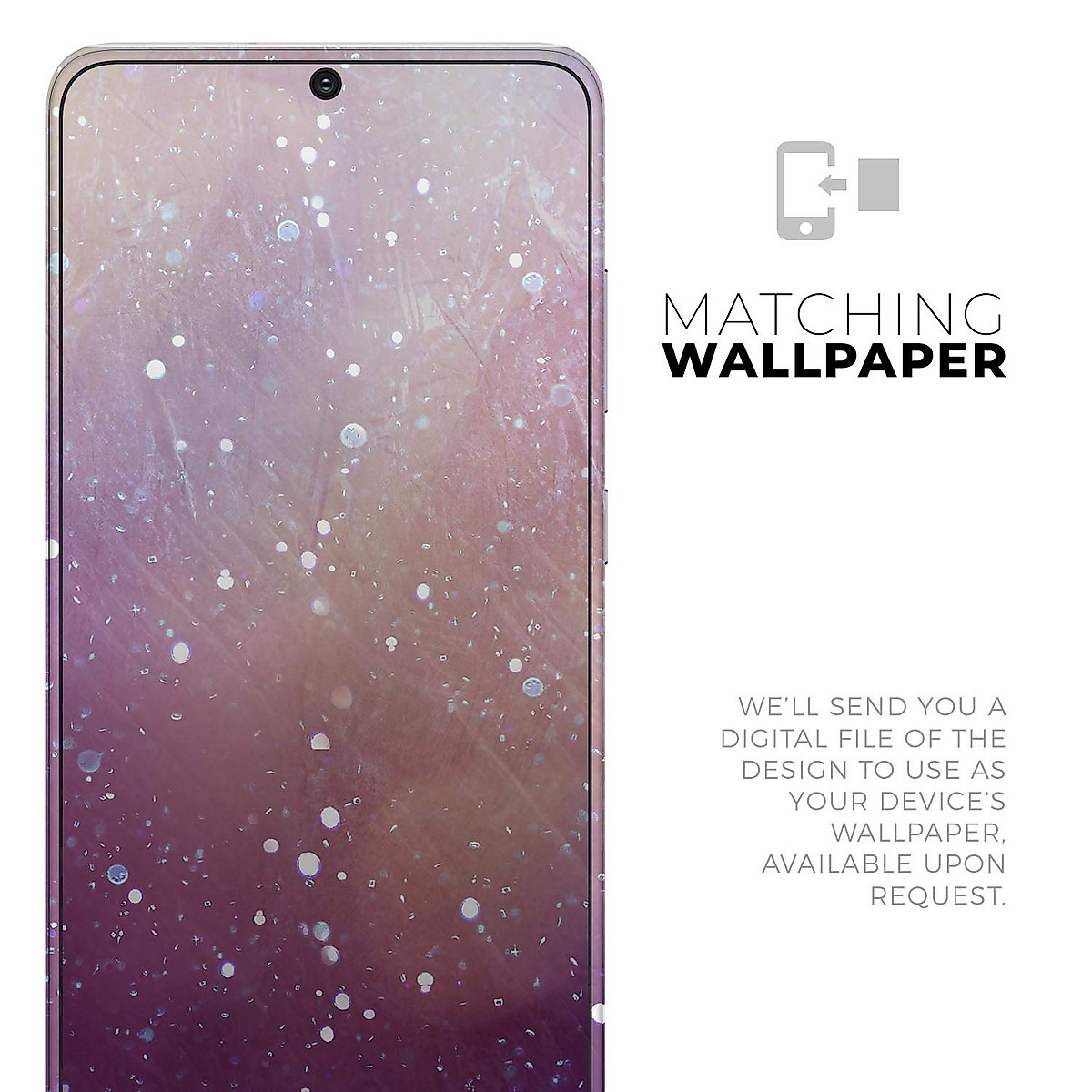 DesignSkinz The Grungy Purple and Orange Scratched Surface Protective Vinyl Decal Wrap Skin Cover Compatible with The Samsung Galaxy S20 (Screen Trim & Back Glass Skin)