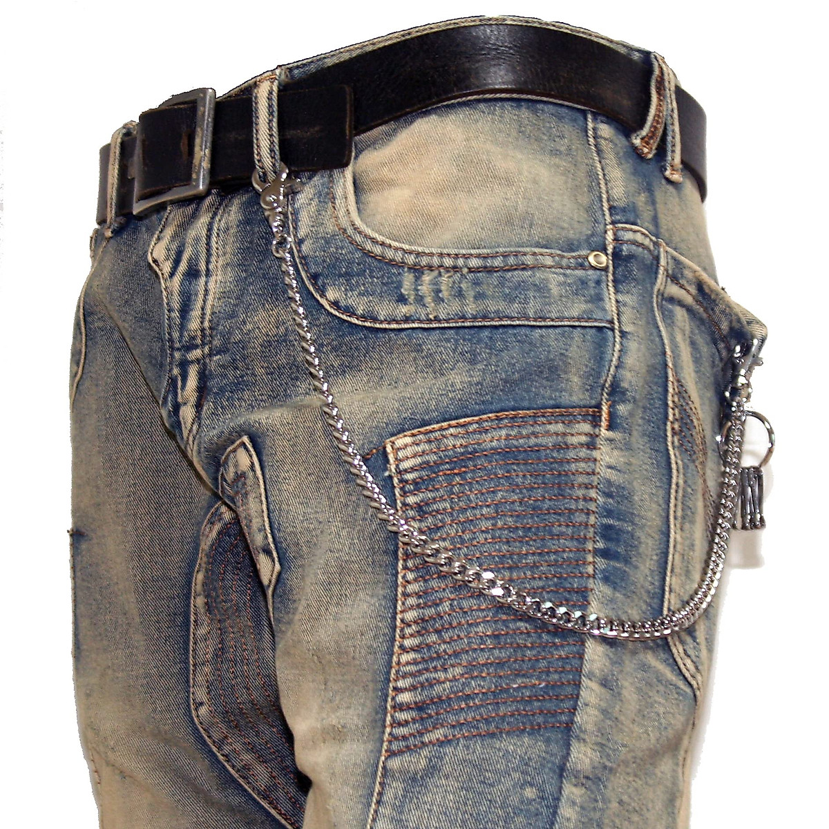 DoubleK Basic Strong Leash Biker Trucker Key Jean Wallet Chain (21") Silver CS15420