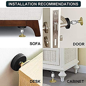 Krisler Adjustable Threaded Bed Frame Anti-Shake Tool for Bed, Headboard stoppers, Bedside Headboards Prevent loosening Anti-Shake Fixer, 4pc, 30-112mm, Easy Install