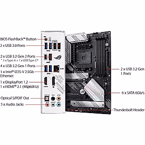 INLAND AMD Ryzen 7 5700X 8-Core 16-Thread Unlocked Desktop Processor with ASUS ROG Strix B550-A AMD AM4 Zen 3 Ryzen 5000 ATX Gaming Motherboard