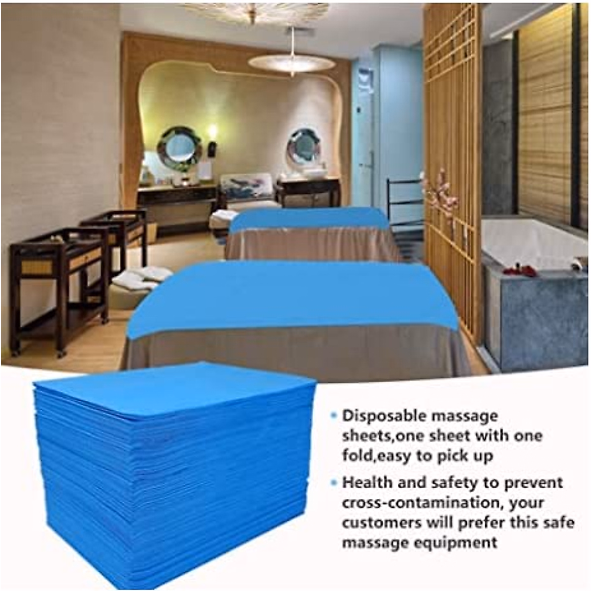 Massage Disposable Sheets, Water Proof Spa Massage Table Breathable Bed Cover Sets Non-woven Fabric 78" x 31"（20 Pcs ）