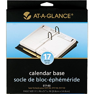 AT-A-GLANCE Loose-leaf Desk Calendar Base for 3.5 x 6 Inch Page Size, Black (E17-00)