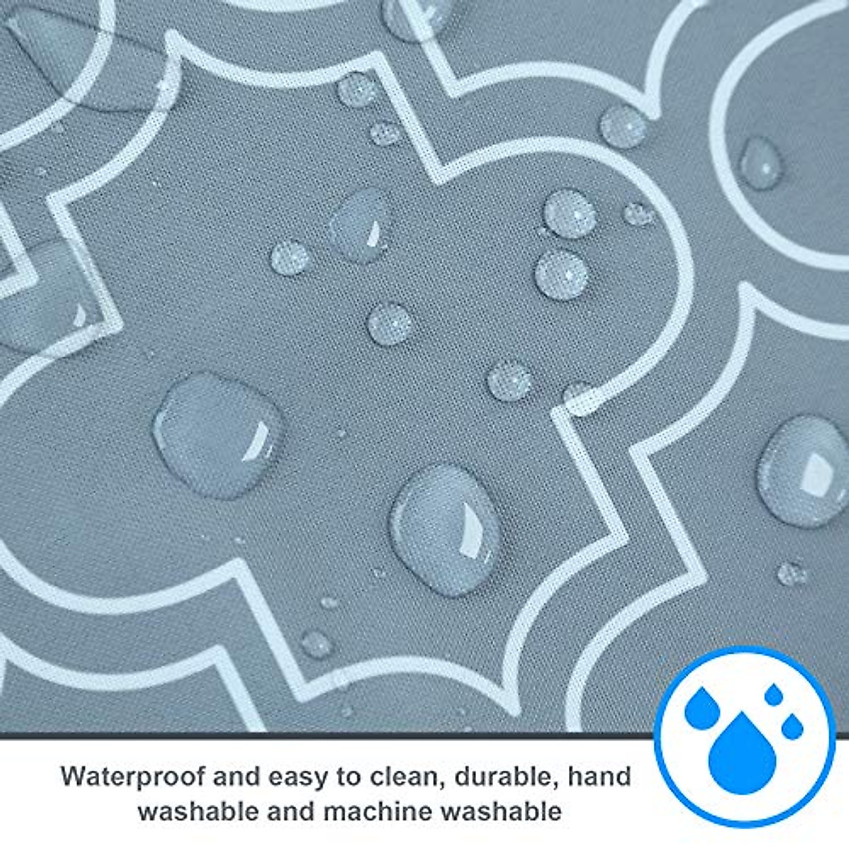 Elegant Moroccan Outdoor Tablecloth Waterproof Spillproof Polyester Fabric Table Cover with Zipper Umbrella Hole for Patio Garden Open Courtyards