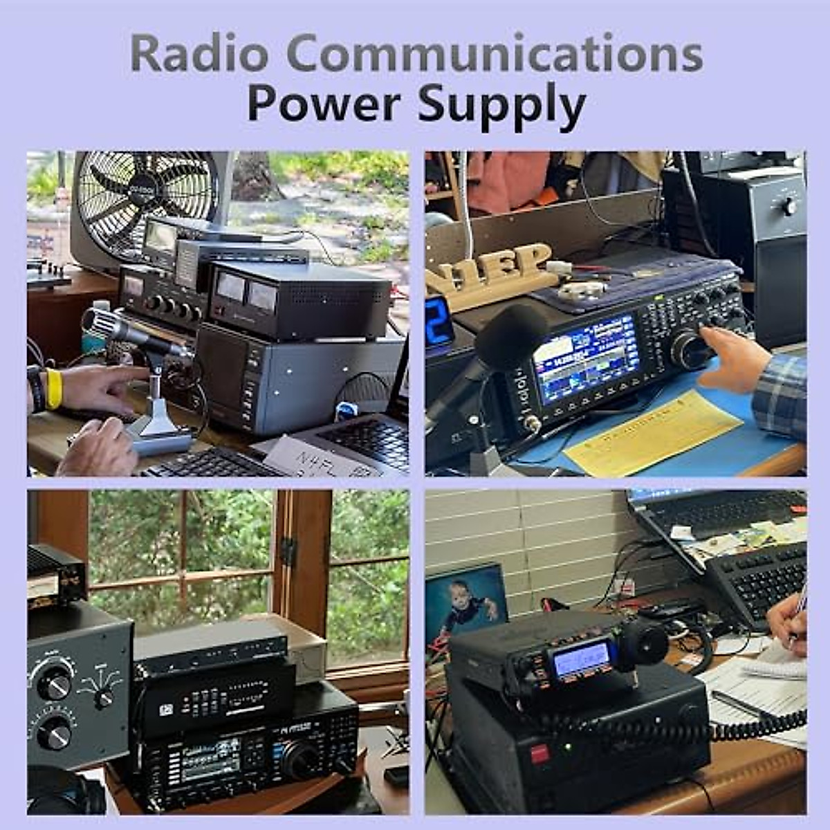 Jesverty Universal Compact Bench Power Supply - 30 Amp Regulated Home Lab Benchtop AC-to-DC Converter for CB/HAM/Amateur Radio with 13.8V Fixed OutputScrew-Type Terminals, Cooling Fan - SPS-1330