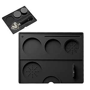 Luriseminger Espresso Tamping Mat Food Grade Silicone Coffee Tamp Mat Coffee Tamper Mat Coffee Pad Tamp Station for Barista Tool Home Kitchen Bar Coffee Shop Espresso Accessory(10.6Inch X 9Inch)