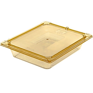 Carlisle FoodService Products 10420B13 StorPlus High Heat Food Pan, 2.5" Deep, Half Size, Amber