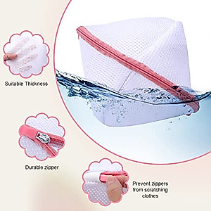 6 PCS Bra Washing Bag,Delicates Bra Laundry Bag for Washing Machine,Mesh Bra Wash Bag for Laundry,Bra Bag Lingerie Bag with Zipper,Underwear Washing Bags Bra Washer Protector for Women Laundry Storage