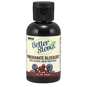 NOW Foods BetterStevia Pomegranate Berry Zero-Calorie Liquid Sweetener, Keto Friendly, Suitable for Diabetics, No Erythritol, 2-Ounce