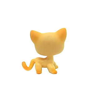 Keqijiaju Action Figures Mini Pet Yellow & Orange Shorthair Kitty Cat #339 Animal Toys