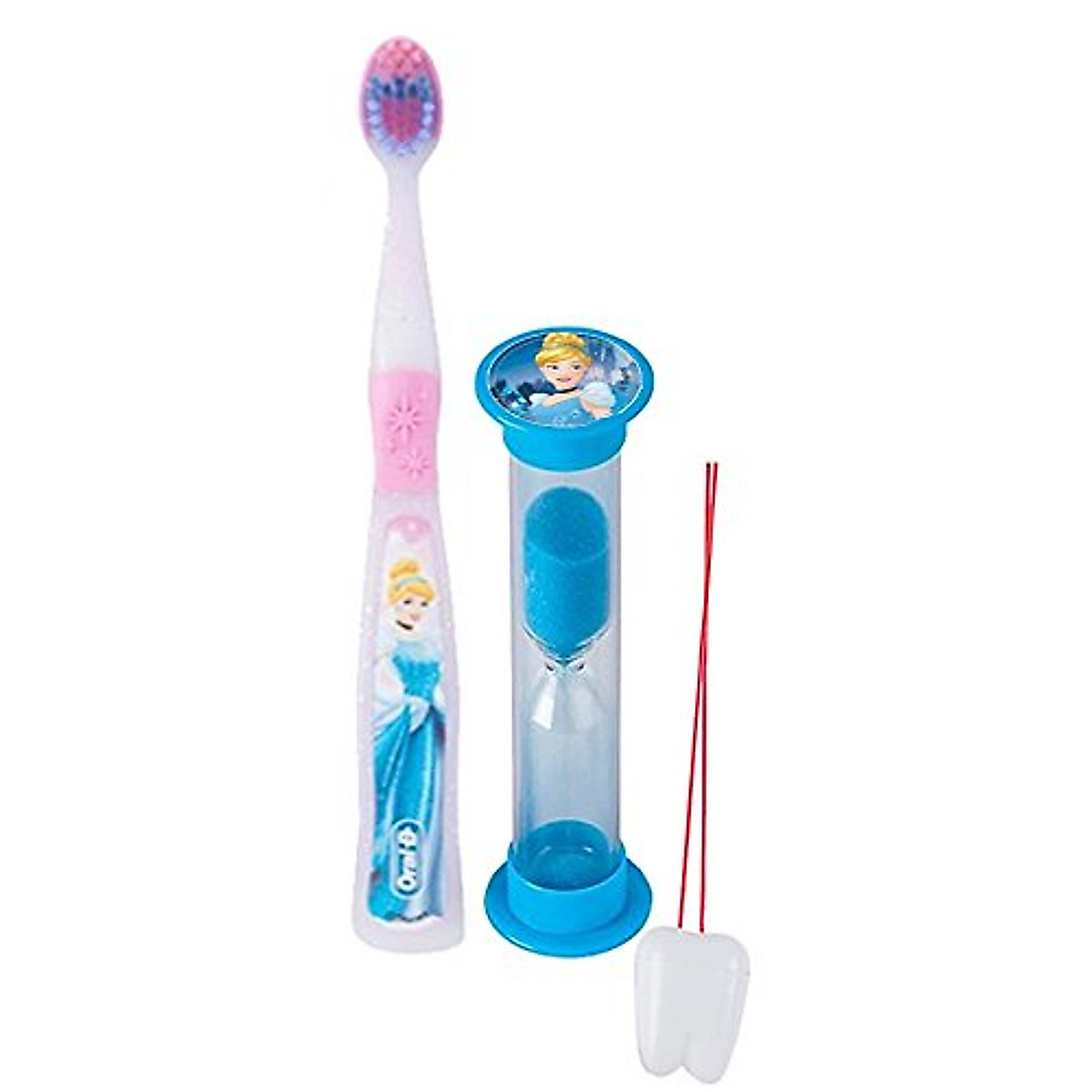 Disney Princess"Cinderella" Inspired 2pc Bright Smile Oral Hygiene Set! Includes Toothbrush & Brushing Timer! Plus Bonus"Remember to Brush" Visual Aid!