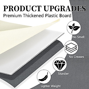 Bidtakay Large Storage Bins Collapsible Fabric Storage Baskets with Plastic Board 16x12 Inches Cube Organizer with Handles Lightweight 2-Pack Clothes Baskets Linen Storage Bins White/Grey