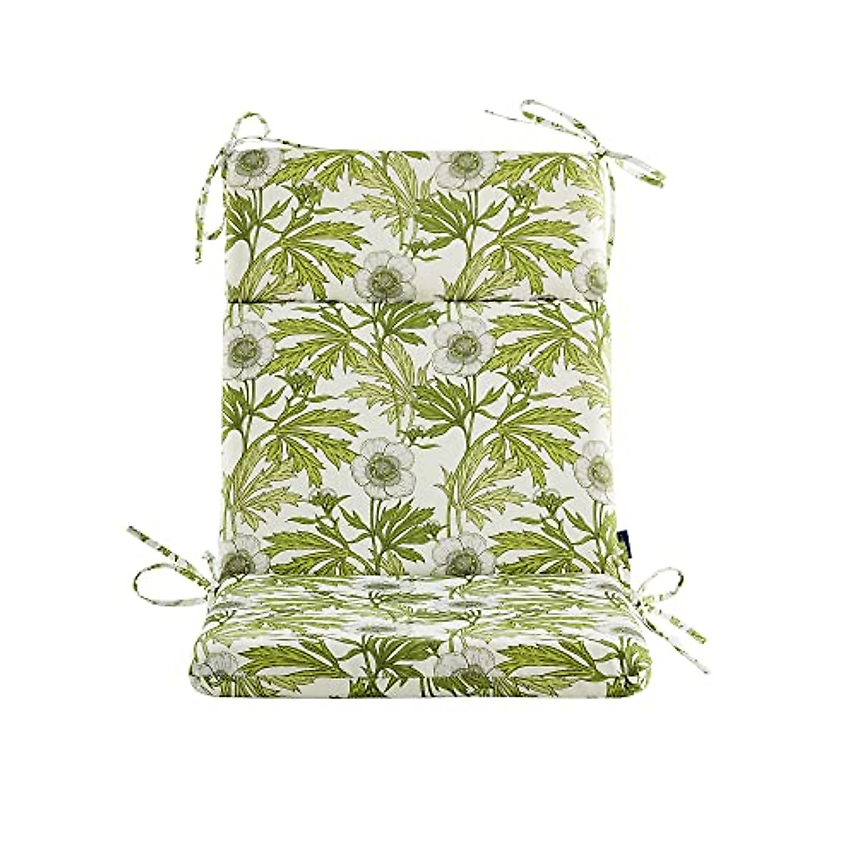 BLISSWALK Outdoor Chair Cushion Bottom and Back，one Piece high Back Adirondack Chair Cushion, Patio Cushions for Bifold Lawn Chair 45.5" x 21", 1 Count,Floral