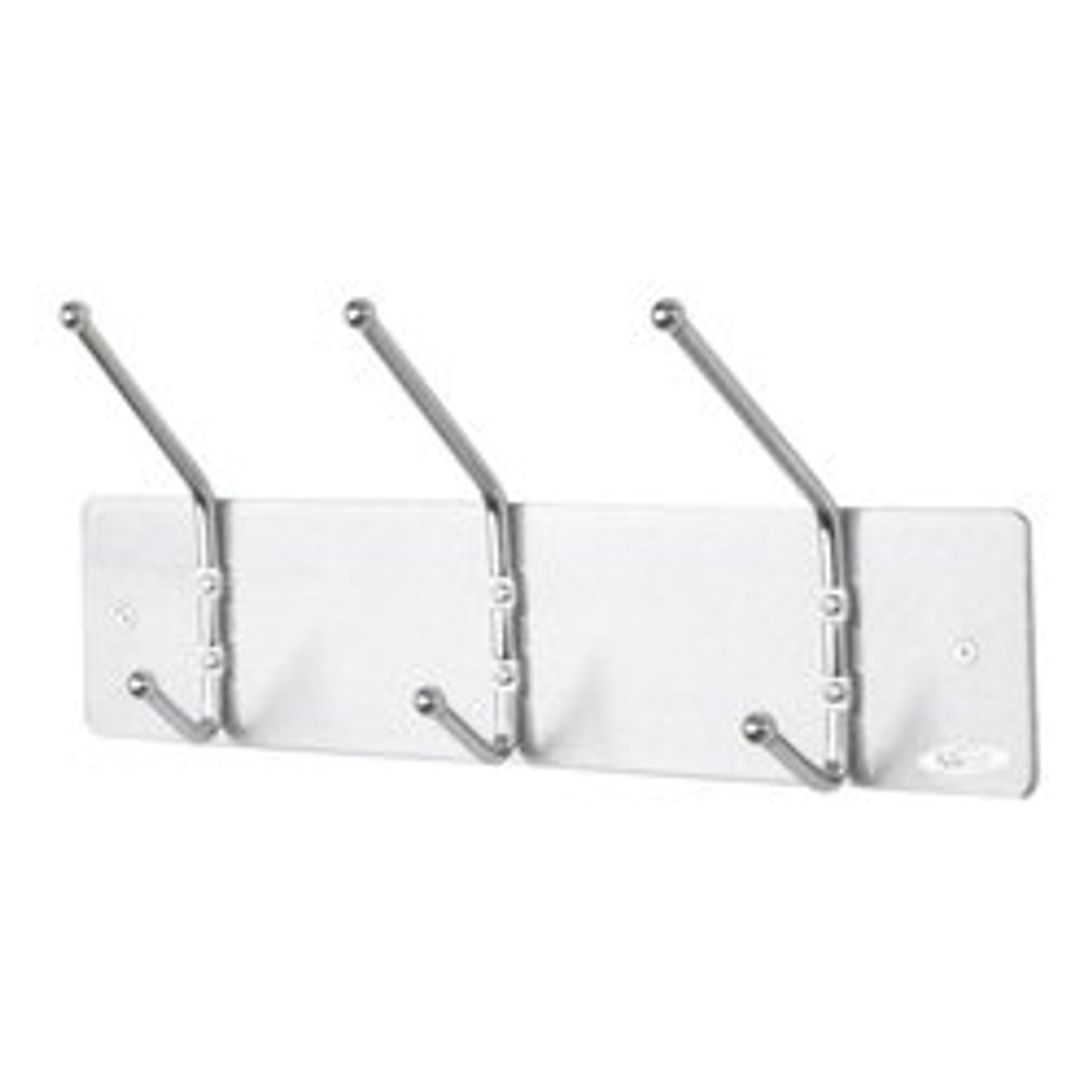 Safco Products Company Garment Hooks, 3 Hook, 18"x3-3/4"x7", Chrome