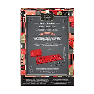 FAO Schwarz Mancala Game with Folding Wood Board, Strategy Game, for Adults and Kids Ages 6 and up